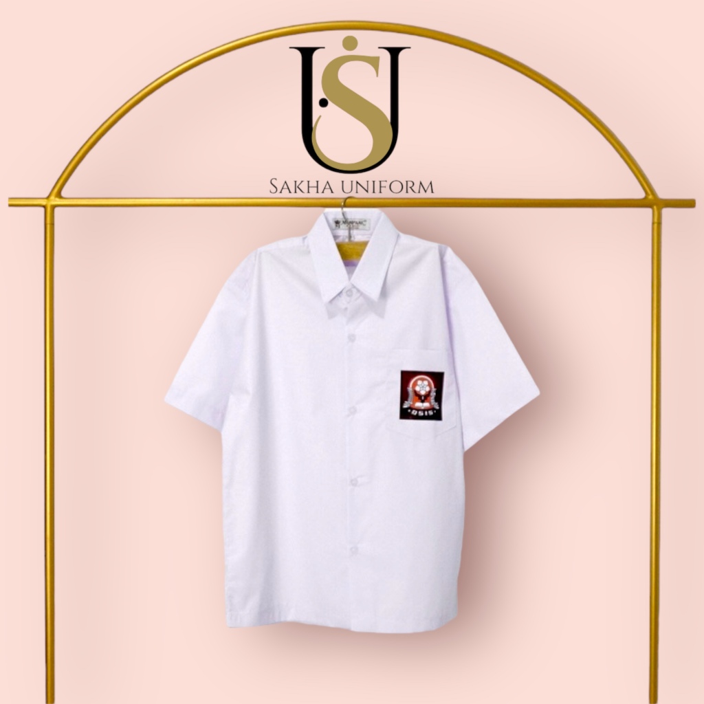 PUTIH White short-sleeved high school uniform school uniform mampank ...