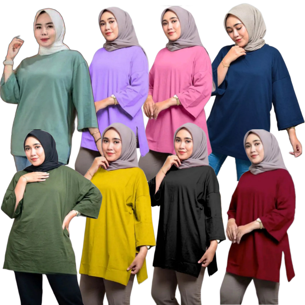 Dewie BASIC OVERSIZE POLOS Top/PREMIUM JUMBO BLOUSE | Shopee Malaysia