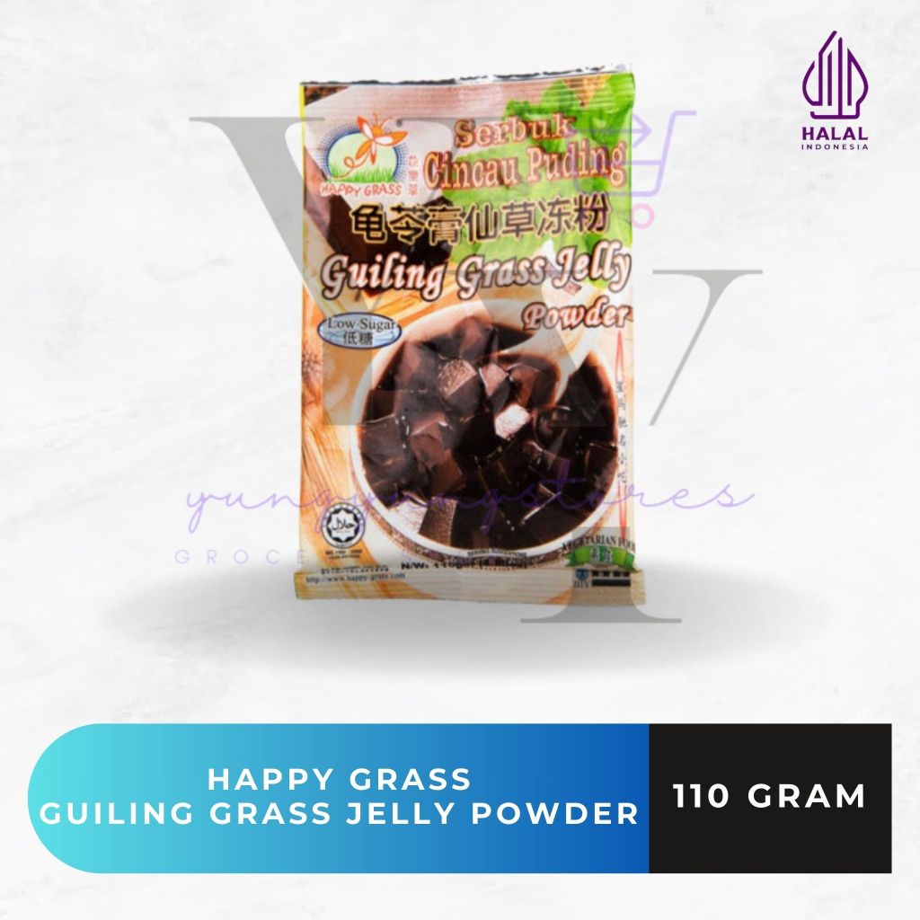 Happy Grass Guiling Grass Jelly Powder / Grass Pudding Powder 110 grams ...