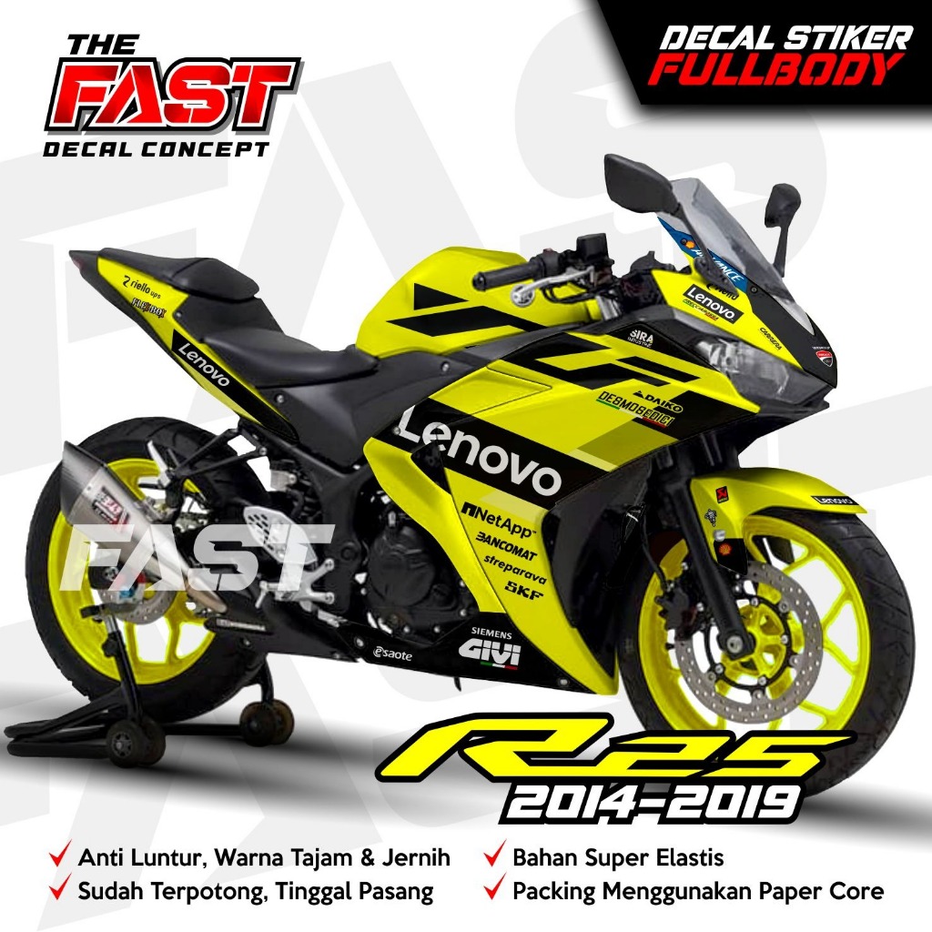 (Anti) Decal Sticker Yamaha r25 Fullbody Lenovo Custom Decal Sticker ...