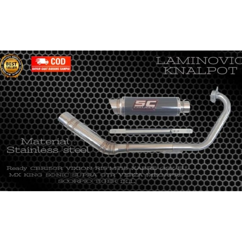 Exhaust SC Project SYM VF3i full System exhaust muffler racing | Shopee ...