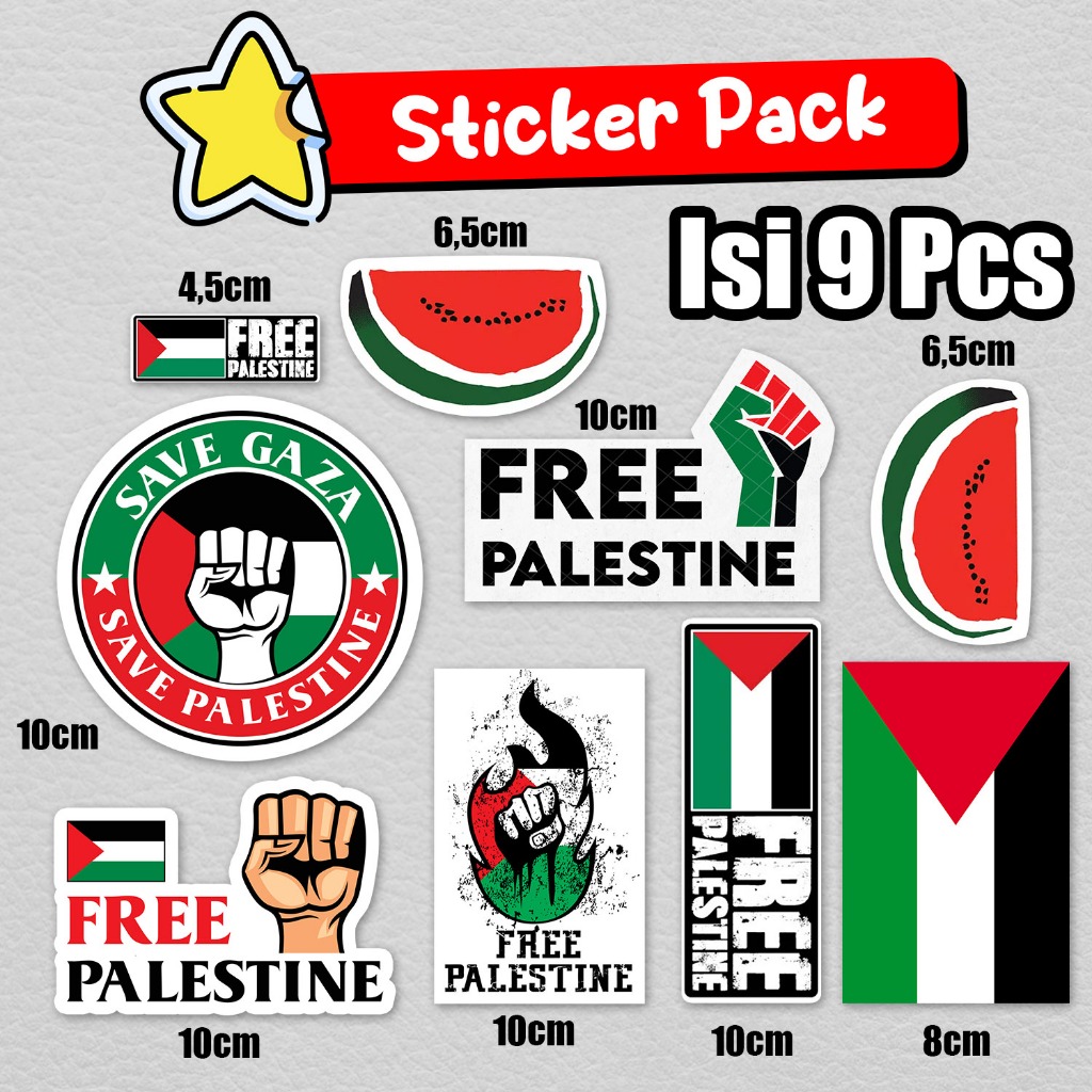 Palestine Pack of 9pcs Free Palestine Struggle Flag Watermelon Symbol ...