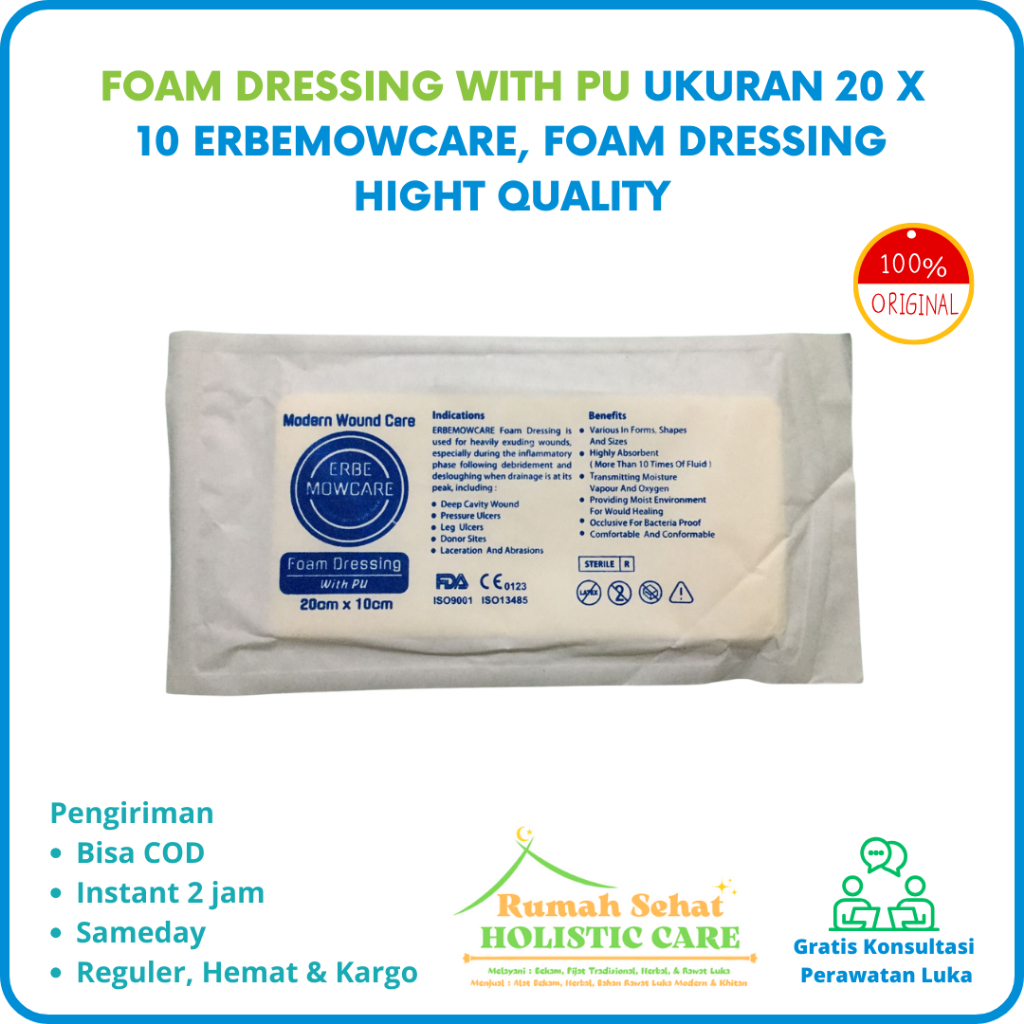 Foam dressing with PU 10x10 And 20x10 cm erbemowcare/Foam dressing ...