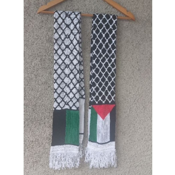 Palestine Knit Scarf | Palestine Indonesia Knitted Neck Scarf | Shopee ...