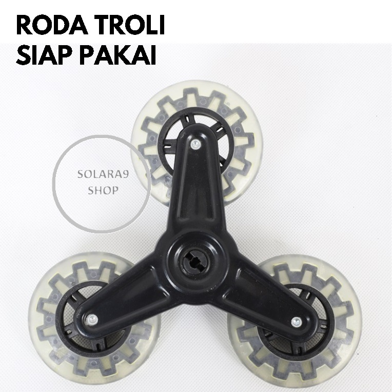 Triangular iron shopping trolley wheels with 3 Anti-break wheels ...