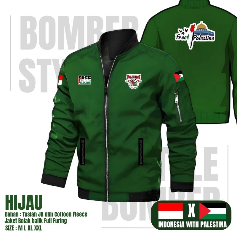 Jacket FREE PALESTINE X INDONESIA SPECIAL EDITION BOMBER Jacket GAZA ...