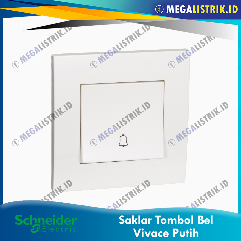 TOMBOL PUTIH Schneider VIVACE BELL Button Switch WHITE KB31BPB/BELL ...