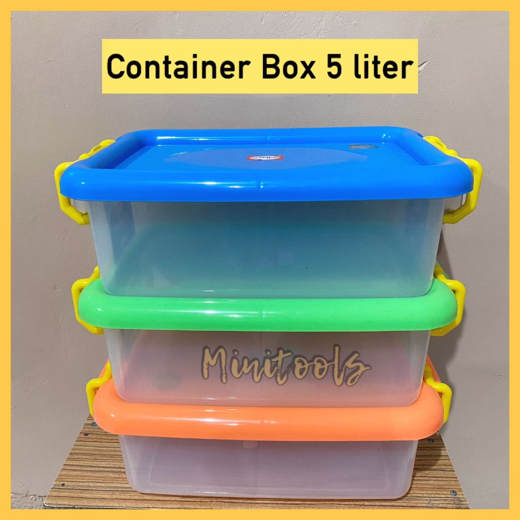 Shinpo 123-1 Stocky CB5 Container Box 5 liter CB Plastic Box / 5 liter ...