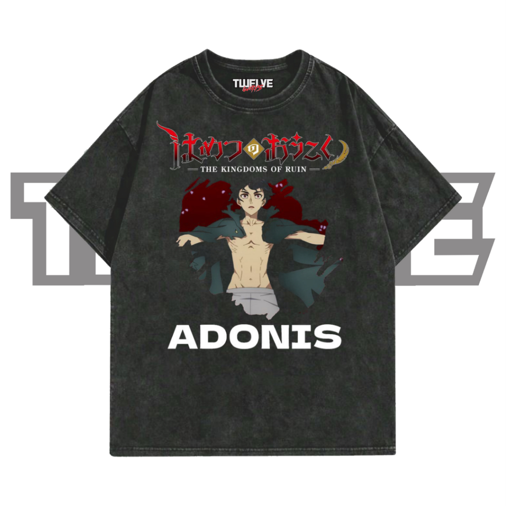 The KINGDOMS OF RUIN Adonis Oversize Wash T-Shirt | Men's Women's Tops ...
