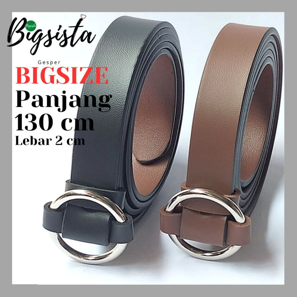 Korean Jumbo Size Women's Ringbelt Belt Fashion Round Head Buckle Girl ...