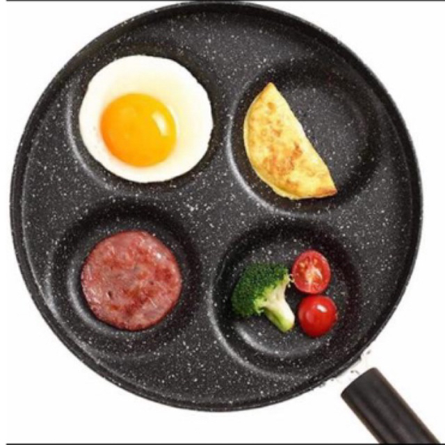 Teflon 4-hole Non-Stick Frying Pan Egg Frying Pan/Multifunction 4-hole ...