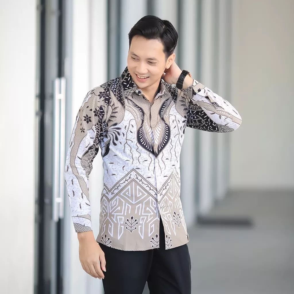 KEMEJA Men's BATIK Shirt BATIK SLIM FIT MODERN Long Sleeve Unique ...