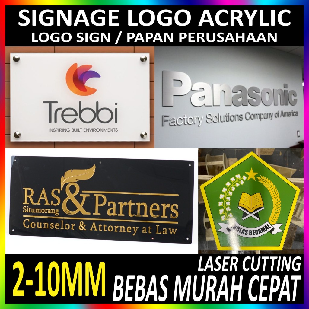 Custom Shop Name Business Board - Acrylic Signage Logo - Company Logo ...