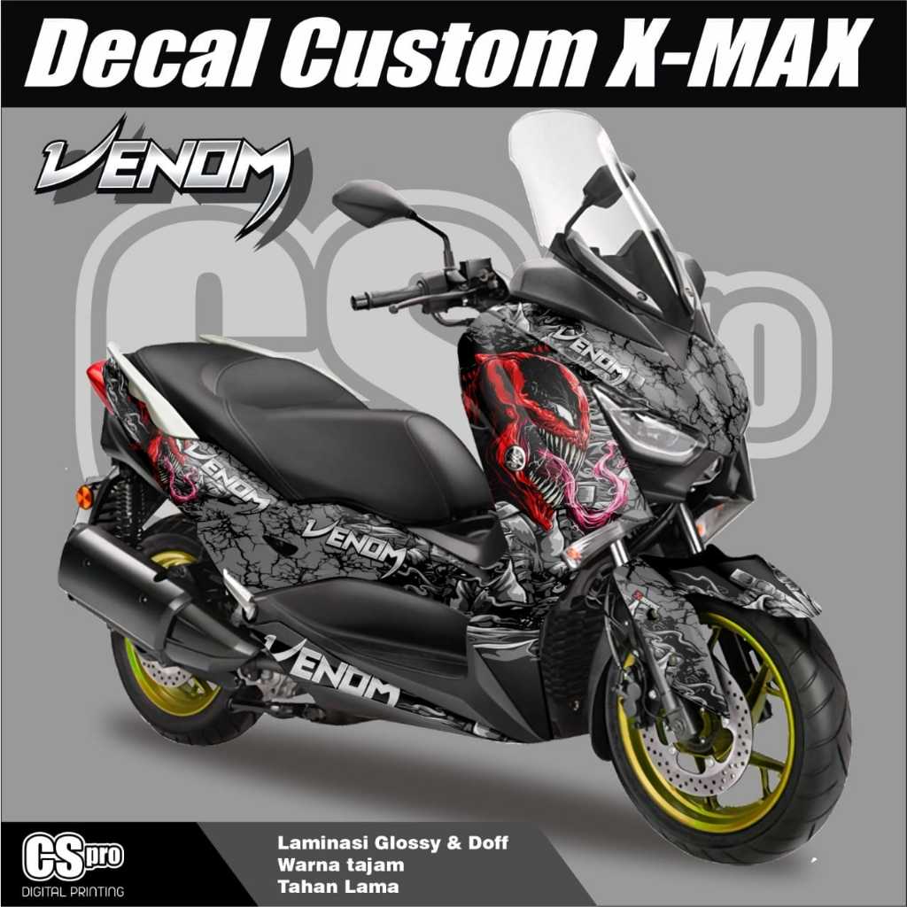 Decal FULL BODY YAMAHA XMAX 250 VARIATION VENOOM / STICKER DECAL XMAX ...