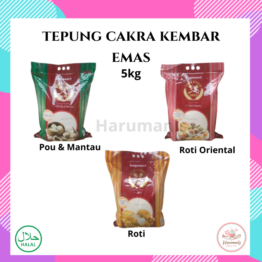 Golden Twin Chakra Flour Oriental Bread / Bapao Pao Mantao / Bread 5kg ...