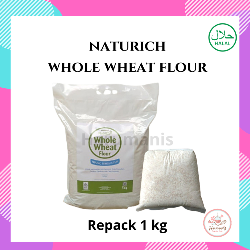 Naturich Whole Wheat Flour Repack Whole Wheat Flour 1kg | Shopee Malaysia