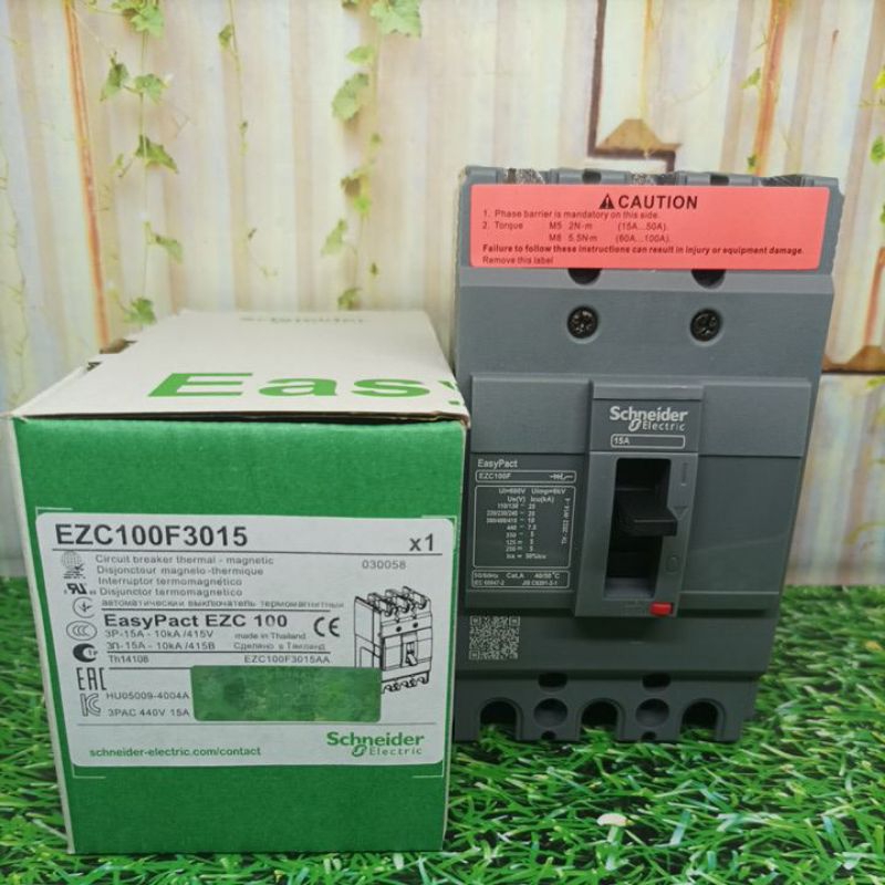 Mccb Schneider EZC100F 3x15A EZC100F3015 EZC 100 F 3P 15A EasyPact Breaker 3phase 15A NEW ...