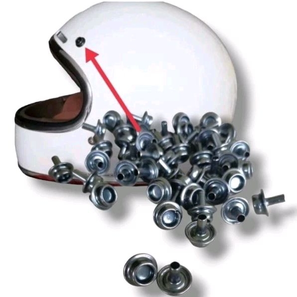 (3PCS) Bogo Helmet Buttons, Poncho Type and Bolt Type || Retro Helmet ...