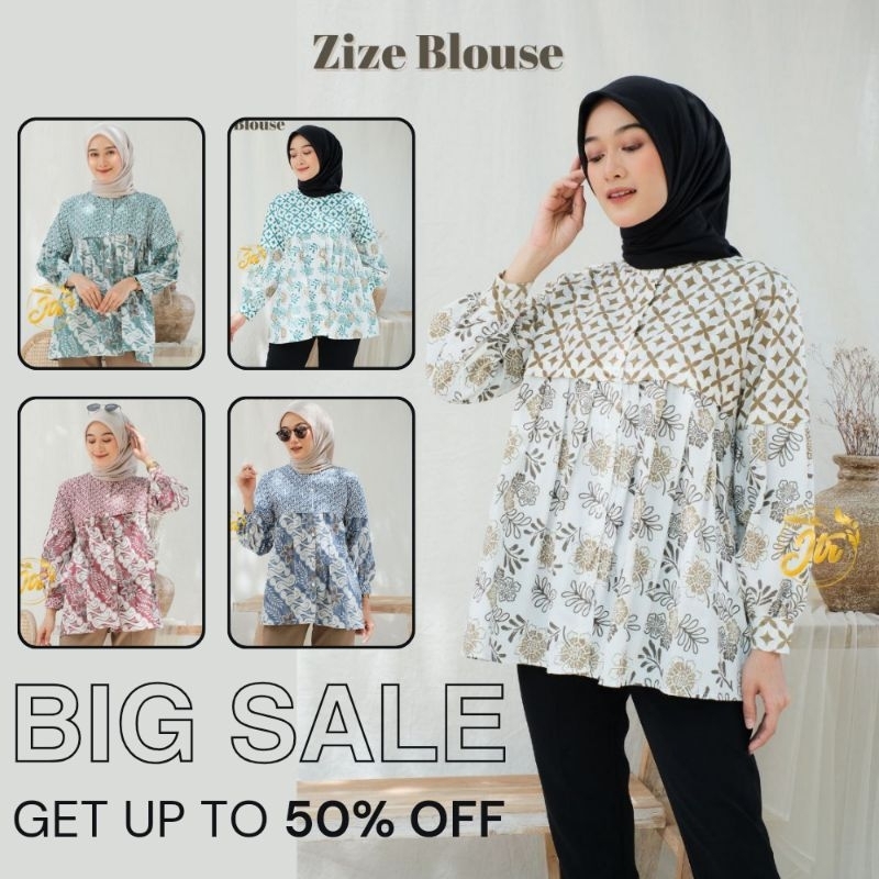 Banju Batik Modern Women's Latest Motif Balloon Sleeve Model Zize ...