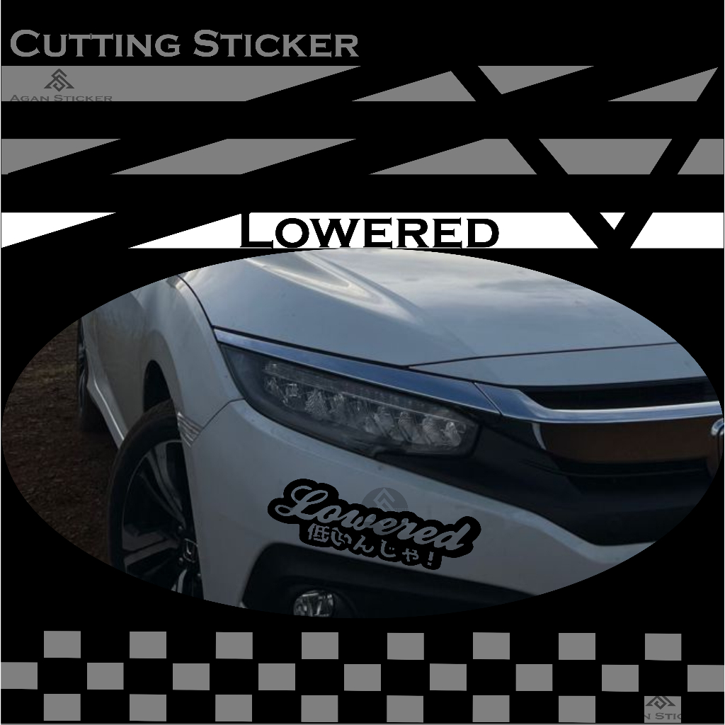 Car motorbike stickers Cutting Sticker LOWERED JDM LOWERED stickers ...