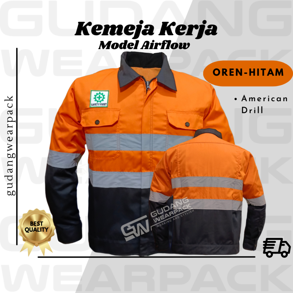 Gudang Wearpack - Work Clothes With Airflow Orange Color Combination Of ...