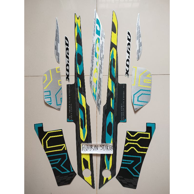 HITAM Striping Sticker aerox CR 2023 2024 silver Black doff dof ...