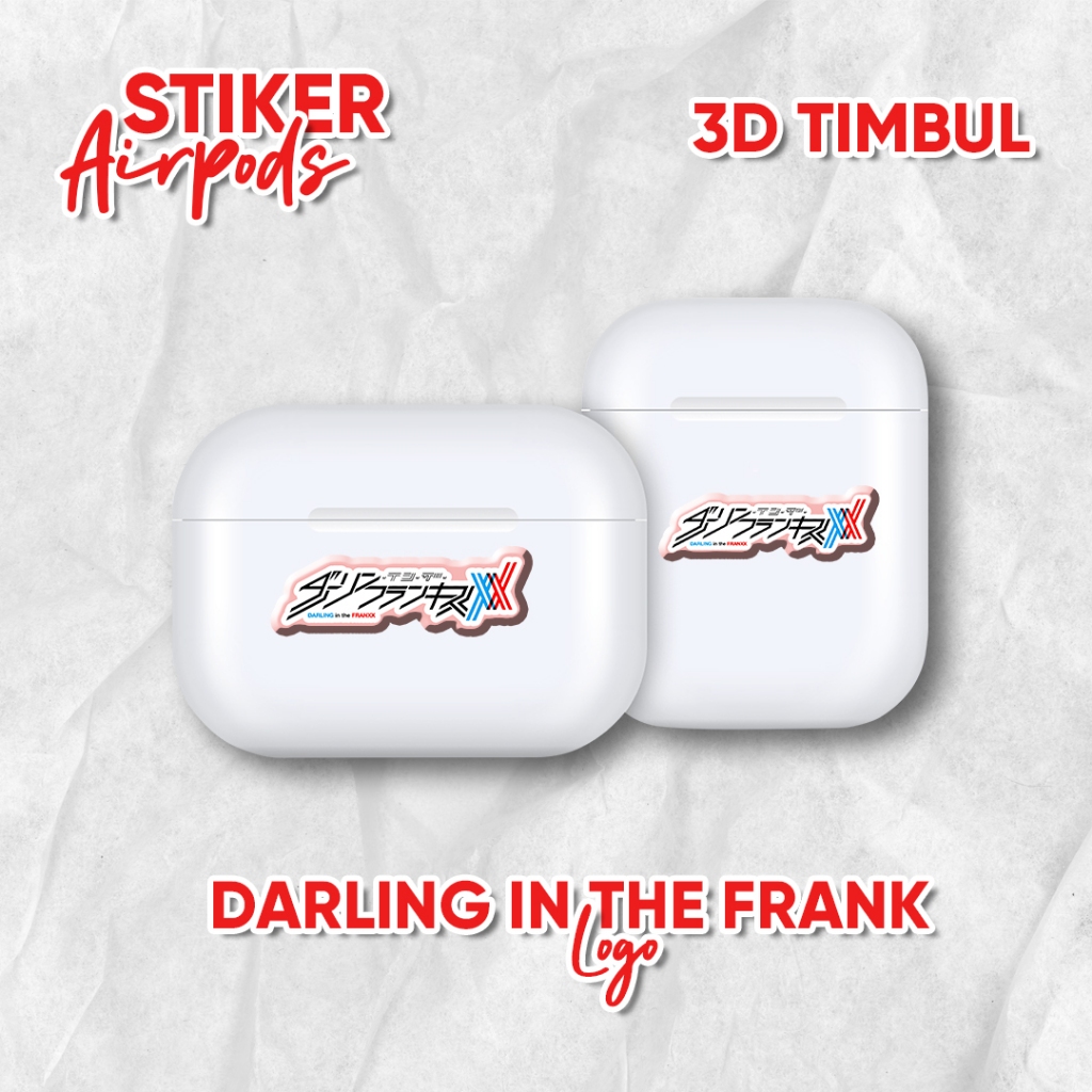 Zero two logo Embossed 3D Airpods Emblem Sticker / Resin Anime Sticker ...