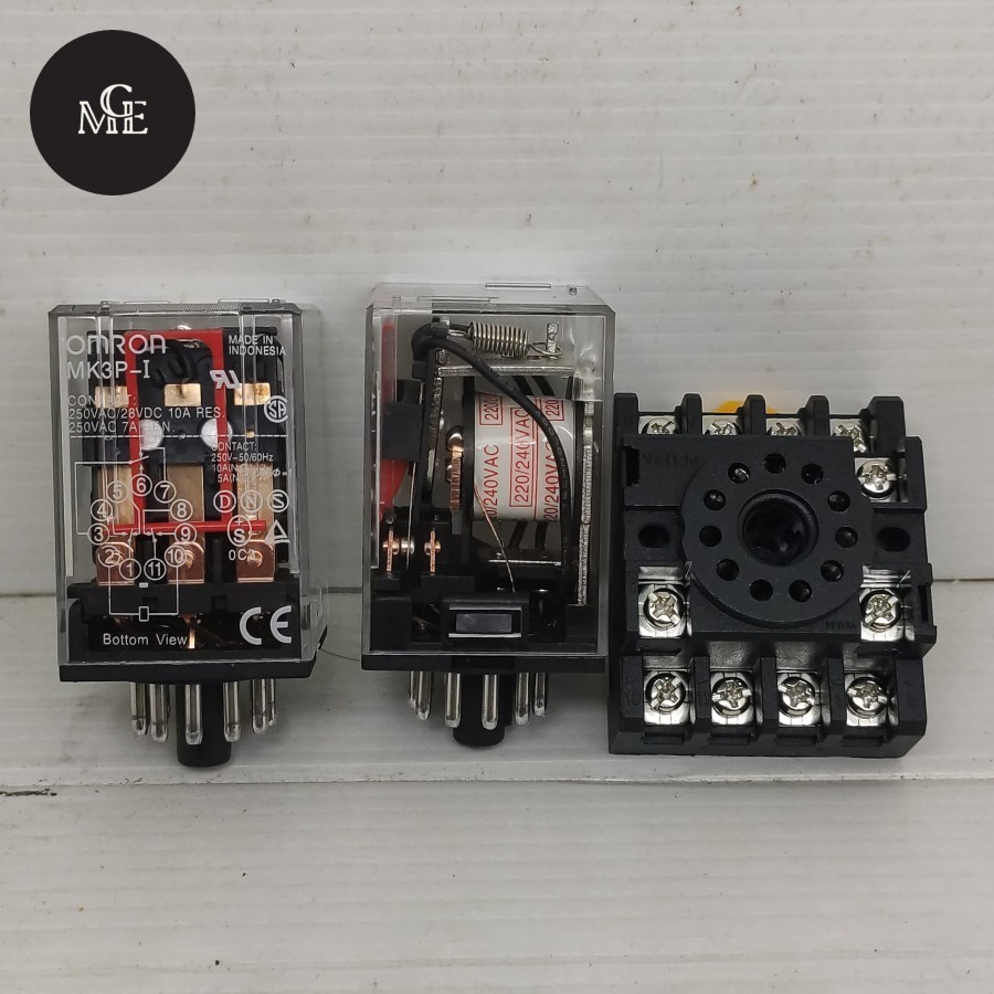Relay Omron MK3P 11pin Foot 220VAC 24DC 12VDC not MKS3P Socket PF113A ...