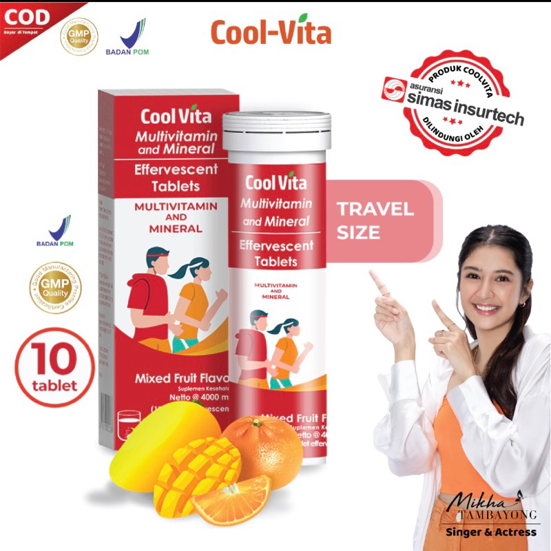 Cool-vita Multivitamin Tropical Fruit Flavor Contains 10 Original ...