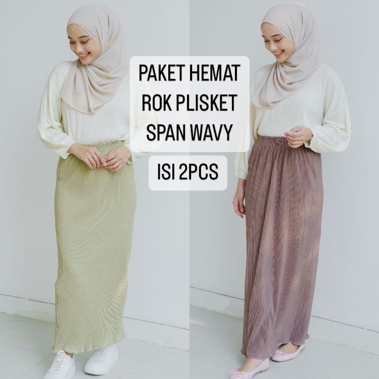 (Get 2pc) Wavy Pleats Skirt Pleated Pleated Skirt/Premium Pleated Skirt ...