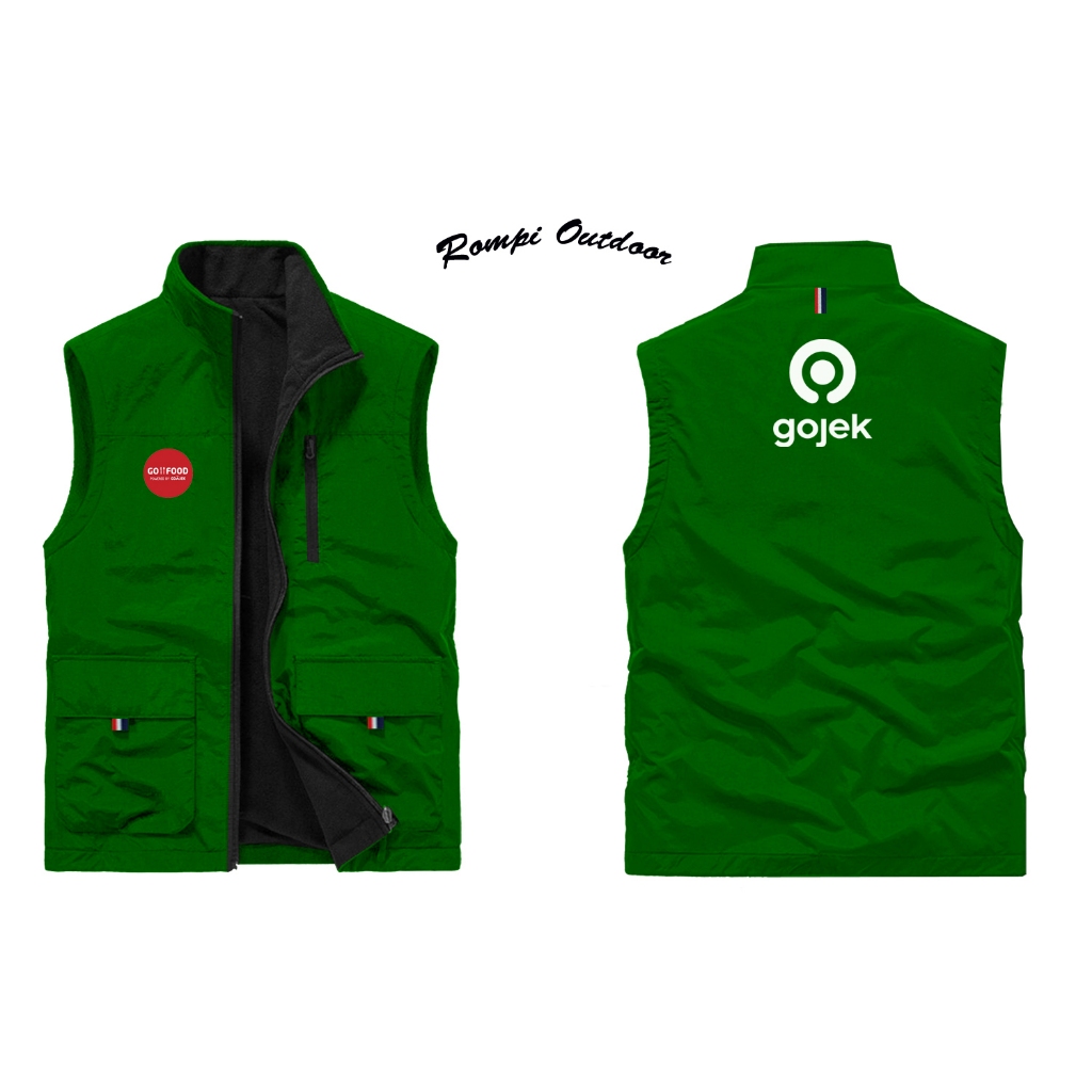 Gojek hiking Vest Men gojek driver Vest online premium gojek Men's Vest ...