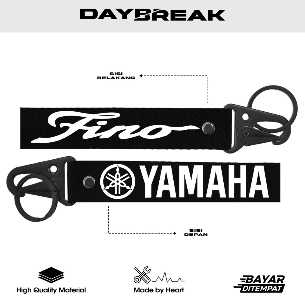 GANTUNGAN Cool And Unique Yamaha Fino Logo Motorcycle Keychain Creative ...