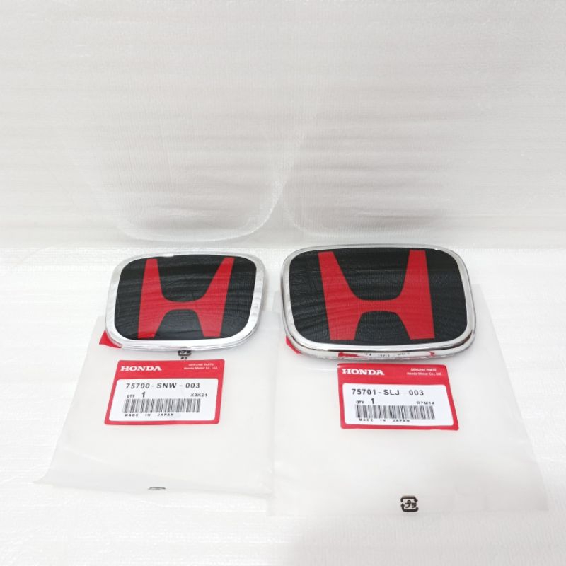 HITAM MERAH Honda Logo Emblem Black Red Special for HRV, Brio, Mobilio ...