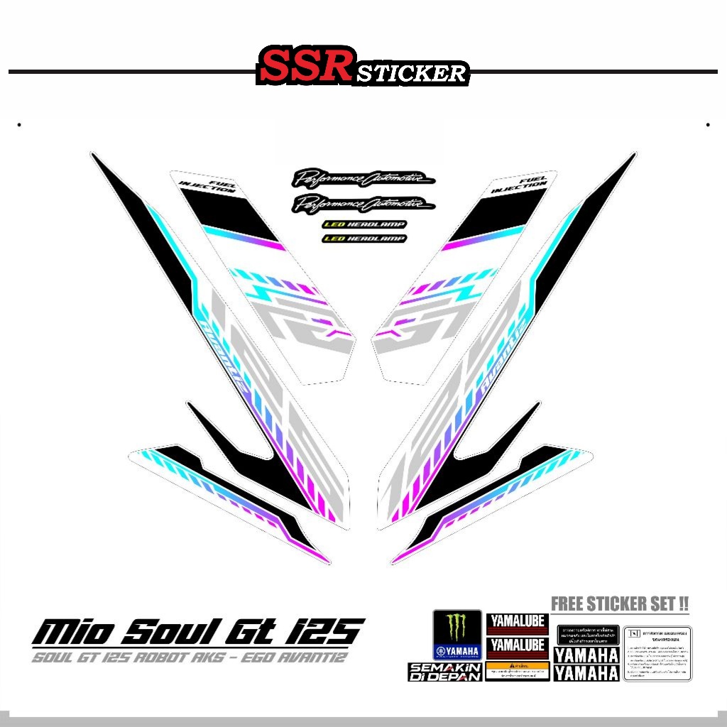 Striping SOUL GT Edition 2018/6 /EGO AVANTIZ/BLUECORE/ROBOT/ MIO 125 ...