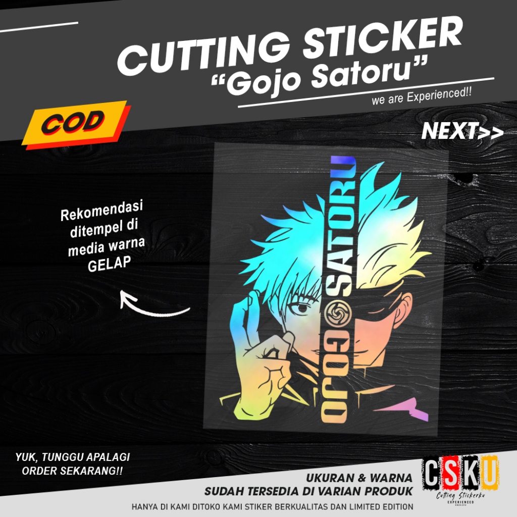 Cutting Sticker Gojo Satoru Variation Motorcycle Car Sticker Japanese ...