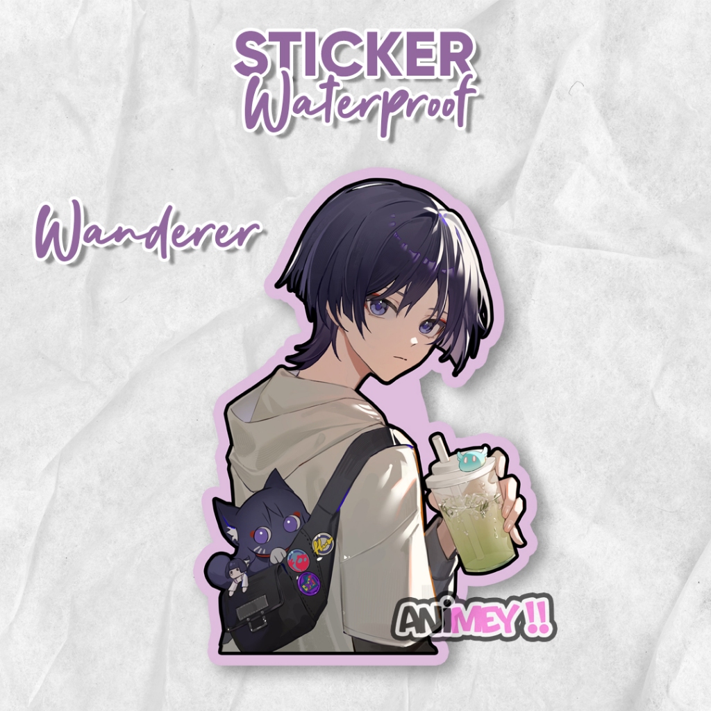 Wanderer Genshin impact Sticker / Waterproof Anime Sticker | Shopee ...
