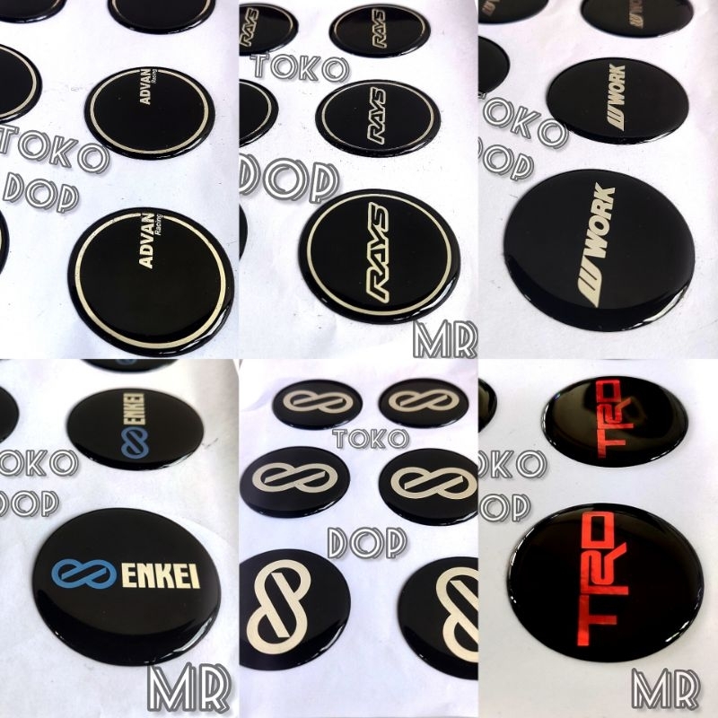 Embossed STICKER ENKEI HSR XXR VOLK RAYS RACING WHEEL SSR VOSSEN ...