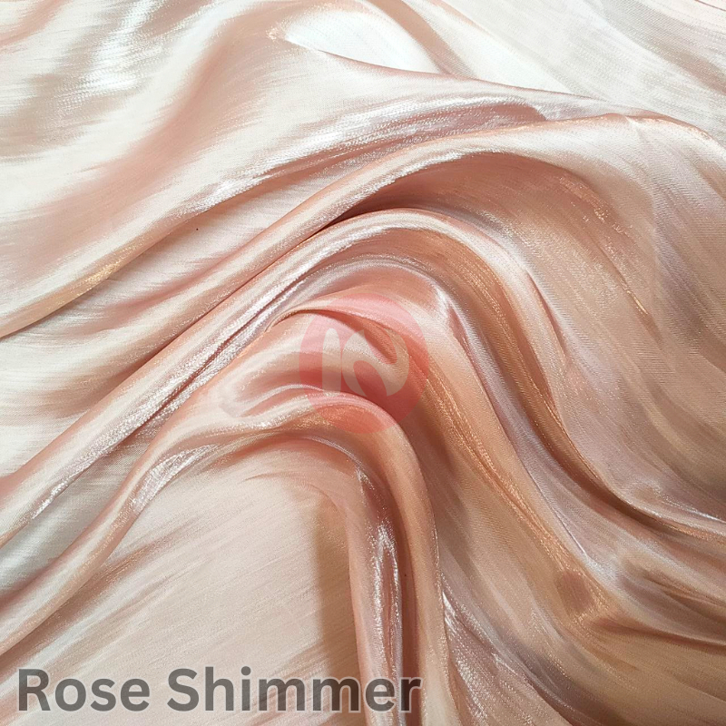 Rose Shimmer Fabric Meter / Silk / Organza / Shimmery | Shopee Malaysia