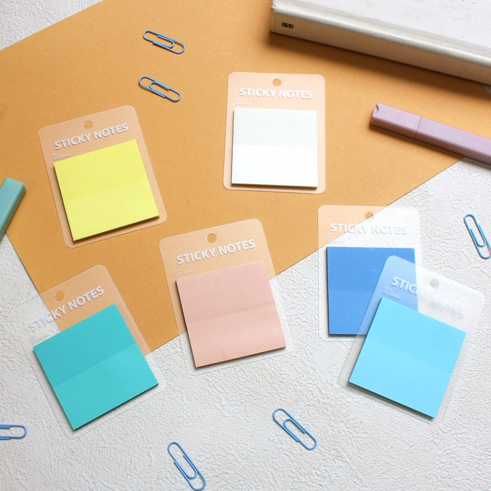 Panmomo A Colorful See-Through Transparent Sticky Notes/Memo Note Label ...