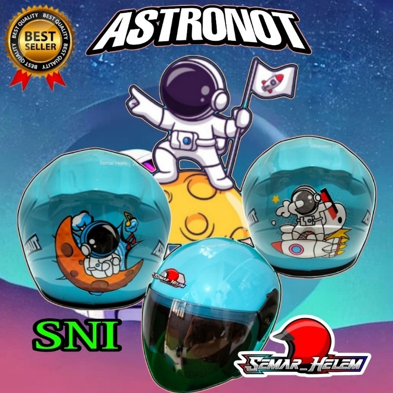 Baby SHARK Astronaut Helmet Quality SNI Toddler Helmet For Children potoro | Shopee Malaysia