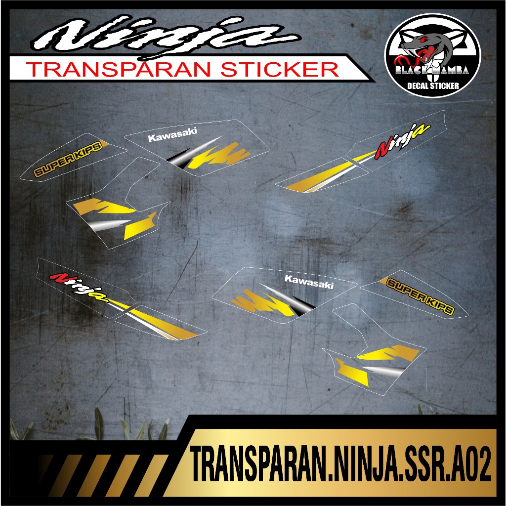Transparent STICKER NINJA SSR STRIPING Transparent KAWASAKI NINJA SSR ...