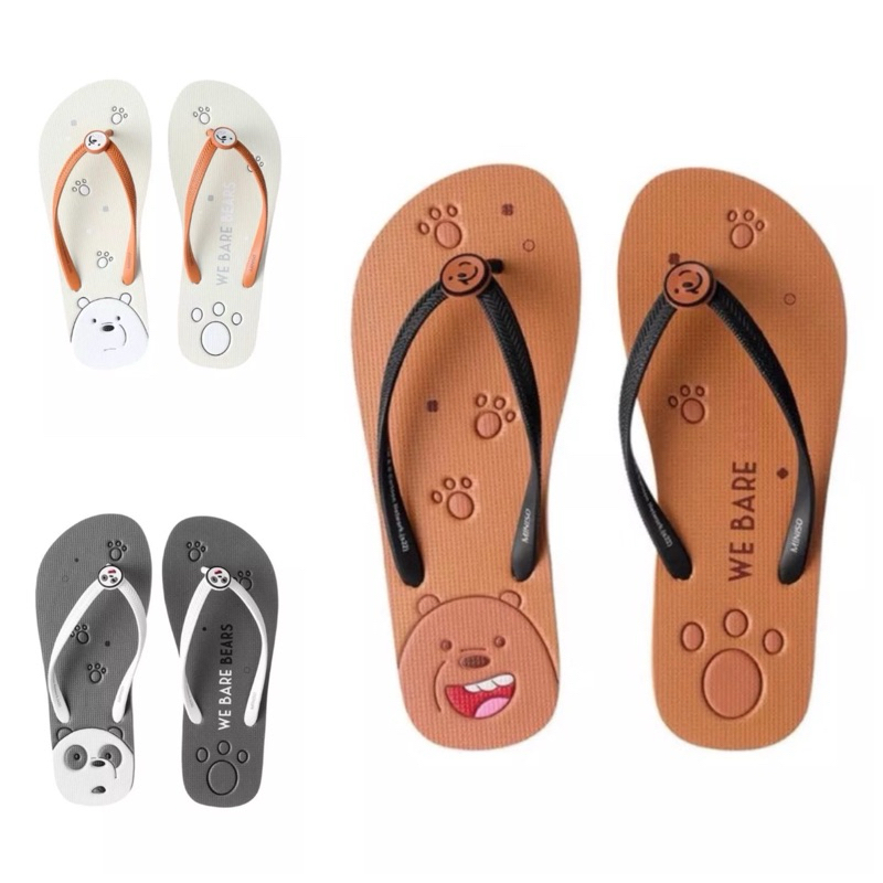 Miniso Sandals we bare bears collection / adult teenage sandals ...