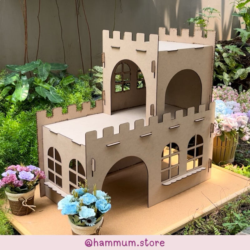 KAYU Level Rabbit House | Cat House | Wooden Rabbit Palace | Rabbit ...
