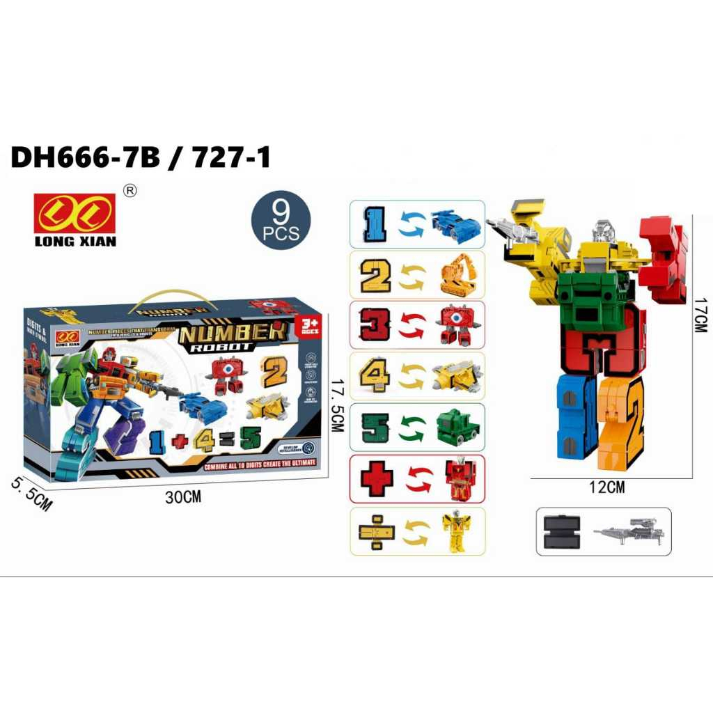 Toy Number robot Figure Toy Transformer Figure Become robot ...