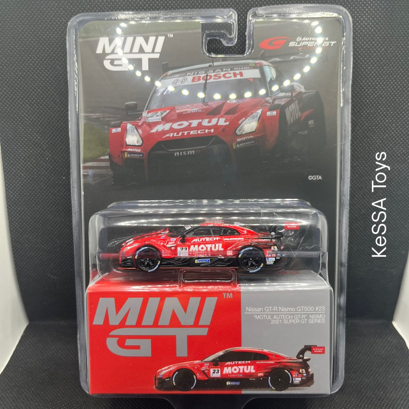 Mini GT 595 Nissan GT-R NISMO GT500 23 "MOTUL AUTECH GT-R" NISMO 2021 SUPER GT SERIES Minigt ...