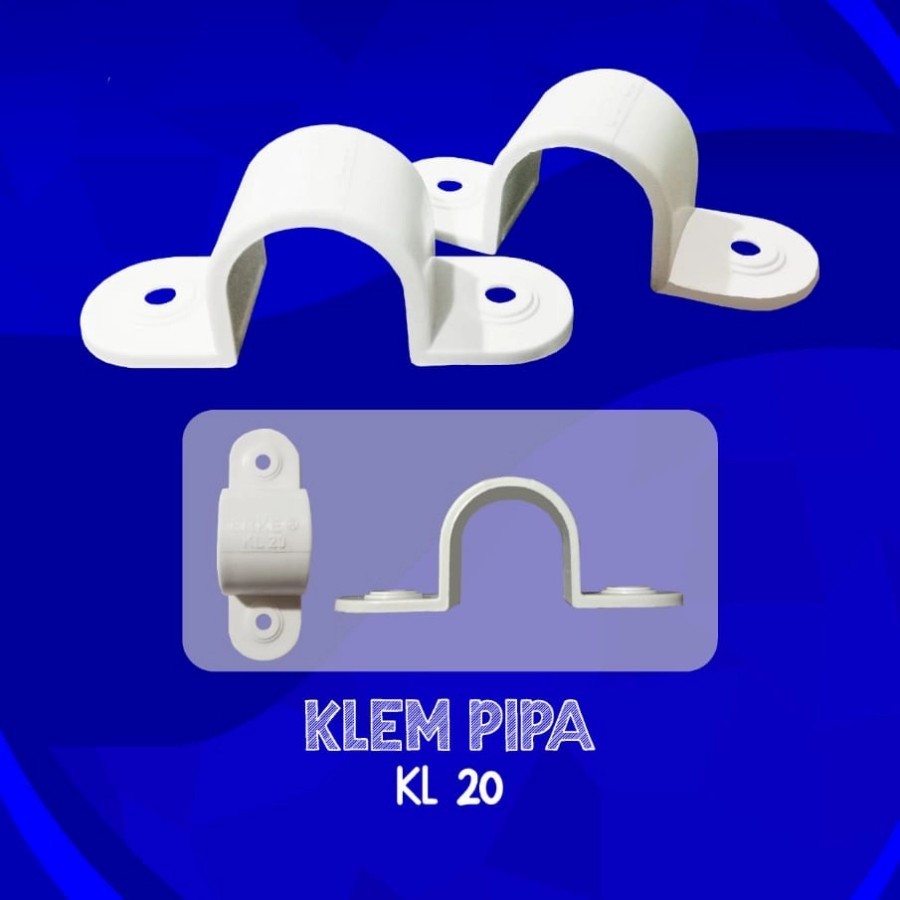 PUTIH HITAM 20mm conduit Clamps White and Black-20mm wing pipe clamps ...