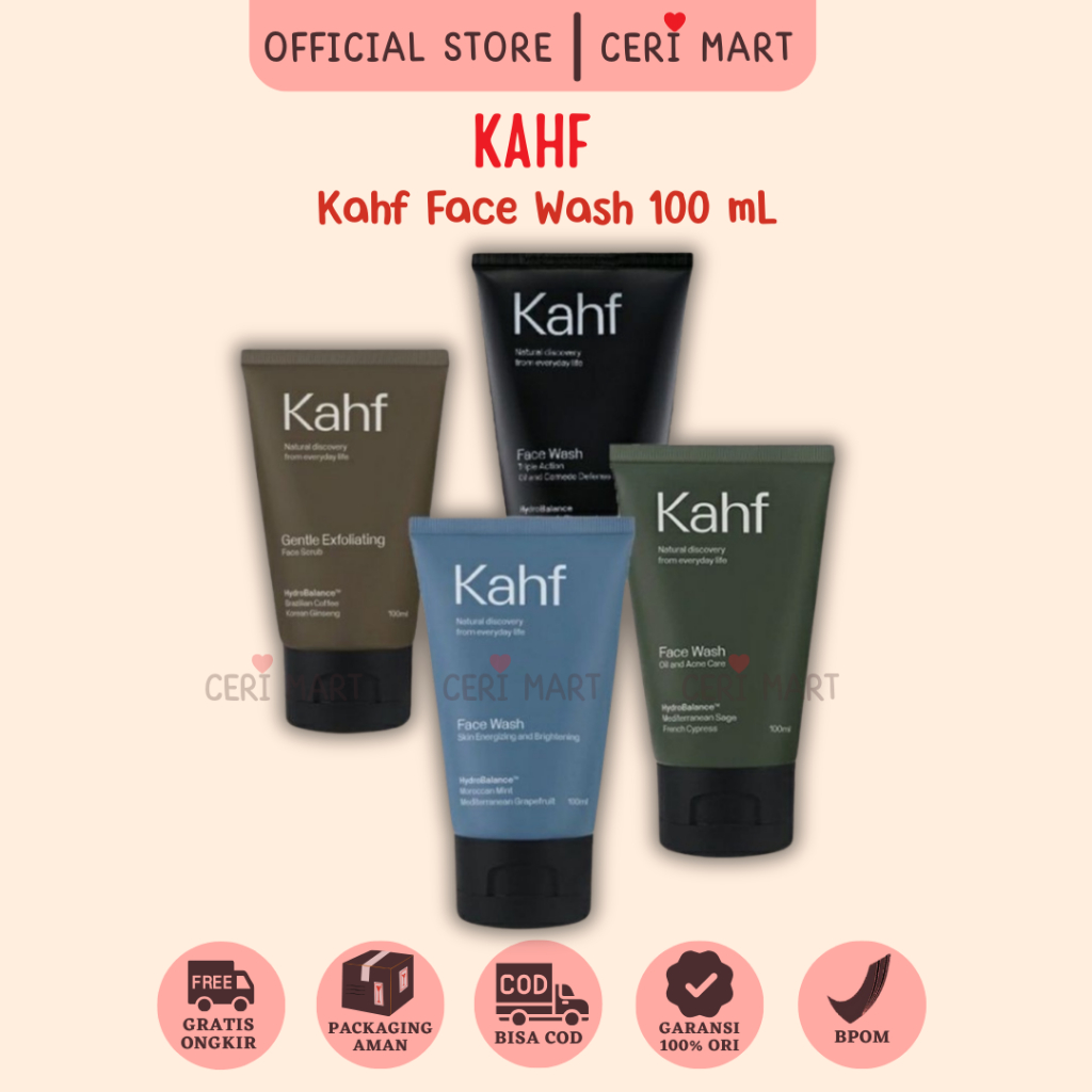 KAHF Man Facial Wash 100 ml / Men's Facial Wash Soap - Boys Kaf Kafh ...