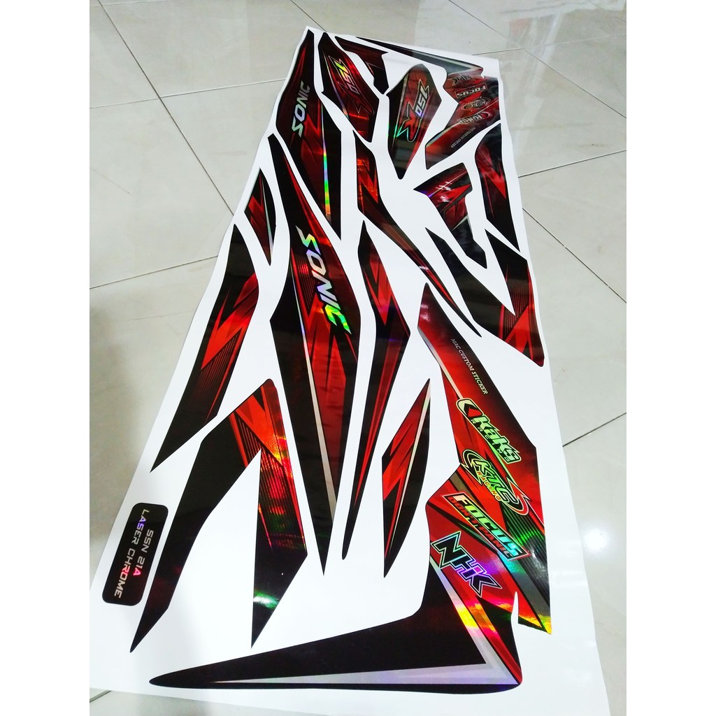 Chrome SONIC LASER HOLOGRAM STRIPING - HONDA SONIC STRIPING - SSN 21 ...