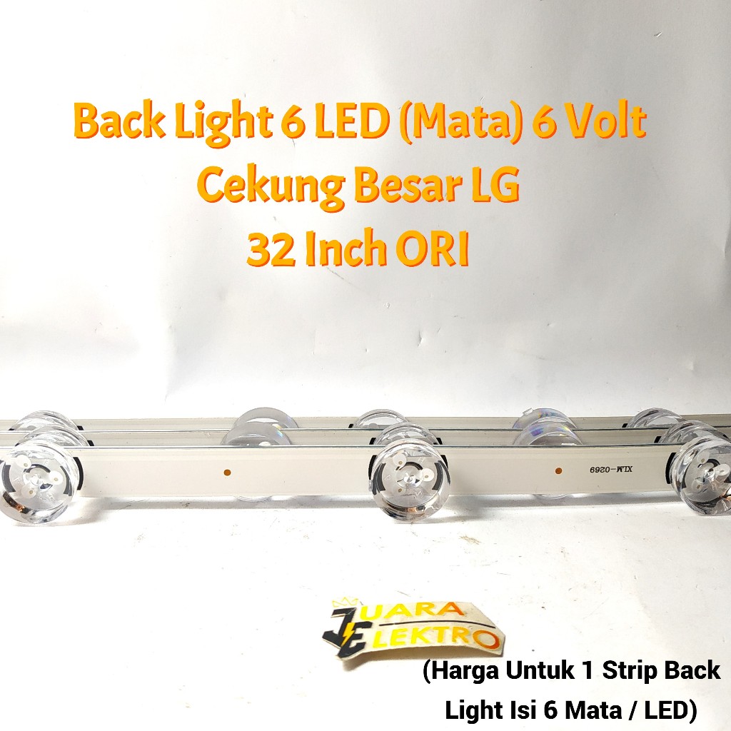 (1 Strip) BACK LIGHT TV 6 LED 6 Volt | 32 Inch Large Concave LG TV ...