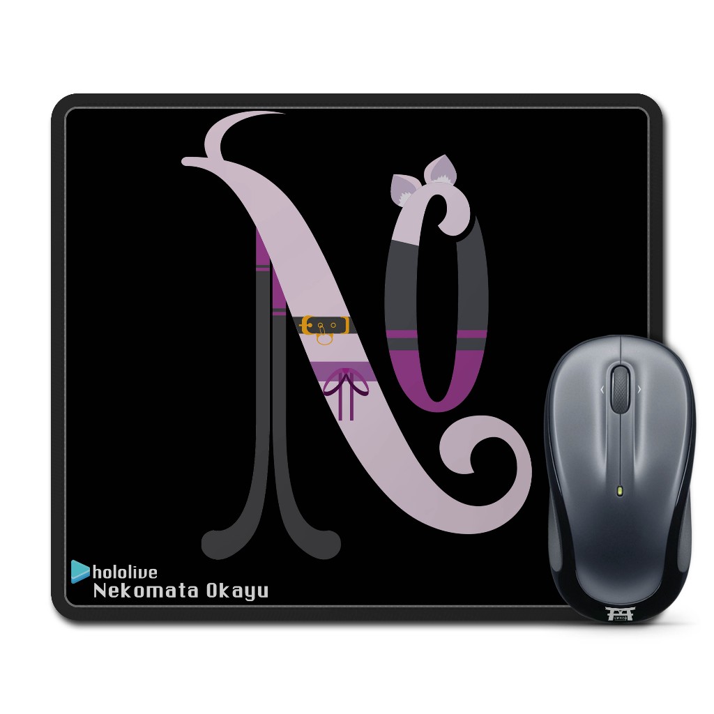 Vtuber NEKOMATA OKAYU Typography Hololive Gamers anime gaming Mouse pad ...